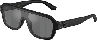 Dolce & Gabbana Matt Schwarz Verspiegelte Gl&auml;ser Sonnenbrille - - Accessories - Damen - Schwarzk - ONE SIZE