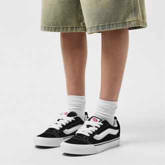 Vans Knu Skool Sneaker f&uuml;r Damen, Wildleder (Schwarz/Wei&szlig;)