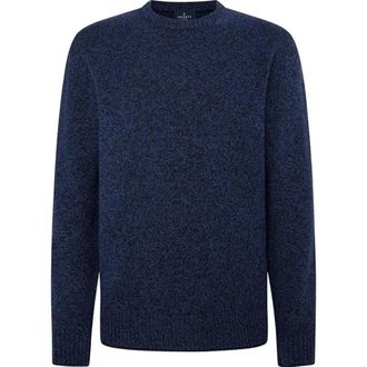 Hackett Mouline Rundhals-Strickpullover - - Knitwear - Herren - Blau - M