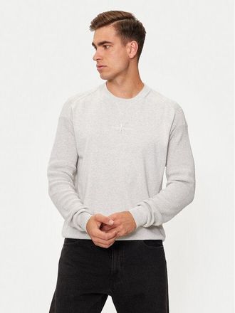 Calvin Klein Jeans Pullover Monologo J30J325671 Grau Regular Fit