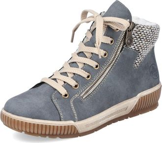 Rieker Damen Low-Top Sneaker N0709, Frauen Halbschuhe, lose Einlage,Sportschuhe,Freizeitschuhe,Turnschuhe,Laufschuhe,Freizeit,blau (14),37 EU / 4 UK