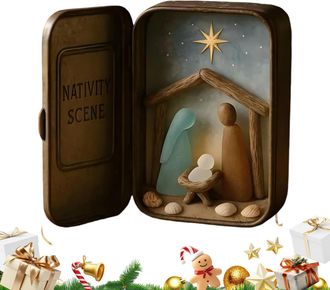 Generico Belen - mit Heimdekoration aus schwimmendem Holz - Krippe am Meer, Weihnachtsdekoration, f&uuml;r Erwachsene, Kinder, Schreibtisch, Regal, Schlafzimmer, Wo