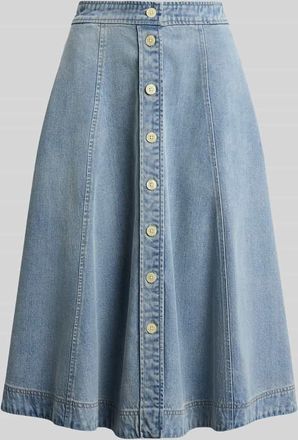 Lauren Ralph Lauren Midi-Rock aus Lyocell-Mix mit seitlichen Eingrifftaschen