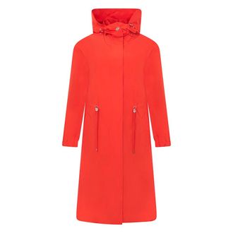 Moorer Lange Jacke mit Kapuze und Taschen - - Jackets - Damen - Rot - XS
