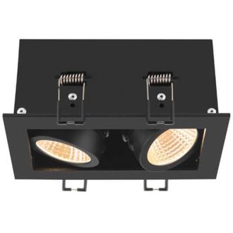 SLV Spot LED encastrable carr&eacute; Kadux Double 2x LED - noir - 3000K - 1007559