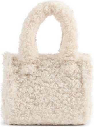 Au Printemps Paris Sac &agrave; main uni effet mouton