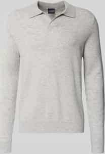 Christian Berg Strickpullover mit Polokragen und V-Ausschnitt