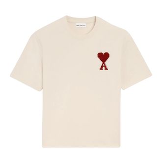 Ami T-shirt Ami de Coeur Wild Spark - unisex - Tops - Beige - Taille: M