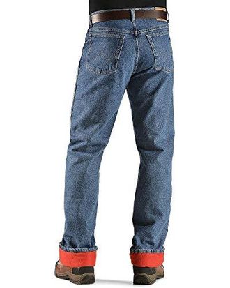 Wrangler Rugged Wear Woodland Jean Thermique pour Homme, Denim d&eacute;lav&eacute;, 32 W /30 L