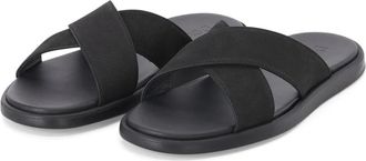 Doucal's Homme, Chaussures, Noir, Taille: 46 EU Crossed Strap Slider
