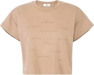Elisabetta Franchi Femme, Tops, Beige, Taille: 40 FR Maglia Argilla 229