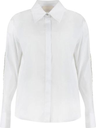 Genny Femme, Blouses et Chemises, Blanc, Taille: 42 FR Chemise &agrave; Manches Longues et Col Orn&eacute;