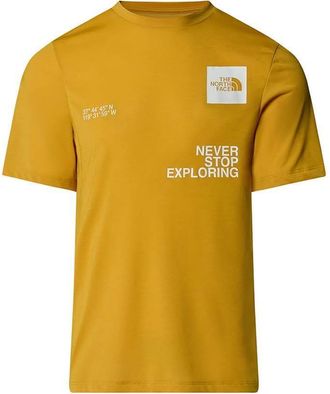 The North Face NF0A8BQX0XI M Mountain Foundation Coordinates Tee T-Shirt Herren Turmeric Größe S