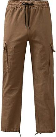 Generic High Street Pantalon ample en popeline pour homme Automne Hiver Pantalon pour loisirs et sport Couleur unie, caf&eacute;, 4XL