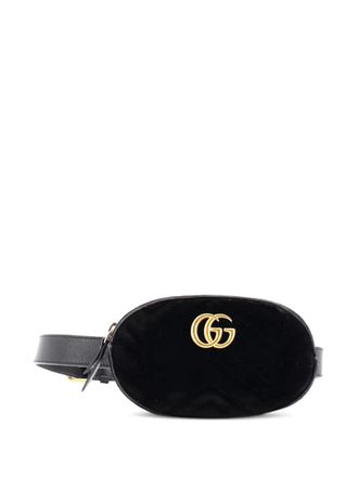 Gucci GG Marmont Matelasse Velvet belt bag - Schwarz