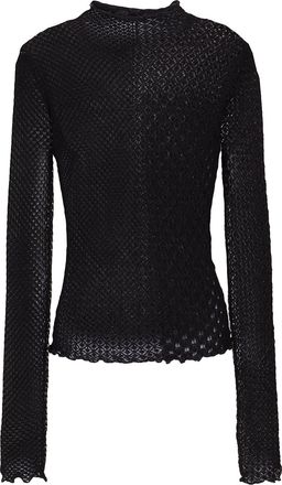 8 by YOOX VISCOSE BLEND LACE PATCHWORK EFFECT KNIT TOP