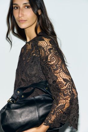 Gerard Darel Top en dentelle - LISOU - Marron