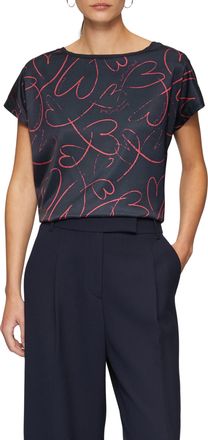 s.Oliver T-Shirt im Fabricmix mit Frontprint