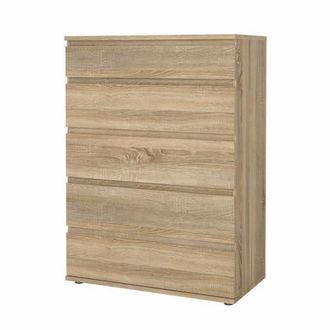 Tvilum Kommode mit f&uuml;nf Schubladen, Eichenfarbe, 76,8 x 106,6 x 40 cm