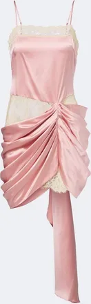 Xu Zhi Minikleid aus Seidensatin mit Spitze