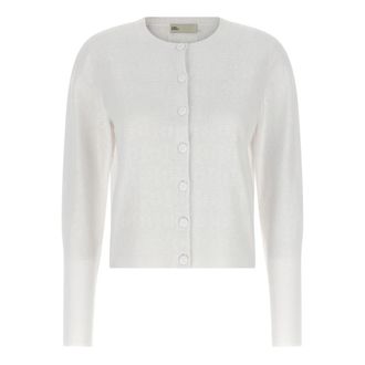 Tory Burch Viskose-Strickjacke mit Lochmuster - - Knitwear - Damen - Wei&szlig; - S