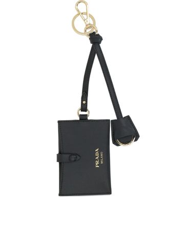 Prada pendentif en cuir - Noir