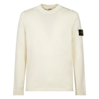 Stone Island Homme, Pulls, Blanc, Taille: XL Pull Tricot Col Rond