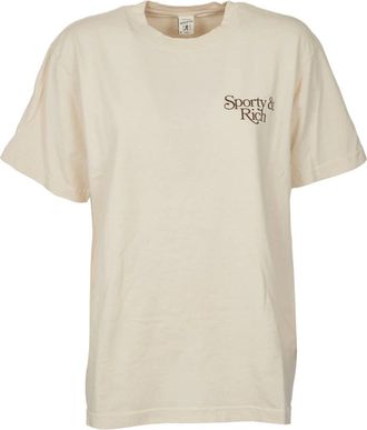 Sporty & Rich Homme, Tops, Beige, Taille: S T-Chemises