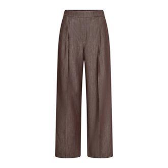 Ichi Straight Leg Hosen - - Trousers - Damen - Braun - XL