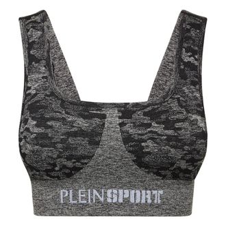 Plein Sport Femme, Tops, Noir, Taille: 38 FR Seamless Crossed Straps Sport Bra