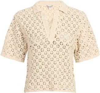 Object Top tricot&eacute; &agrave; sequins en coton
