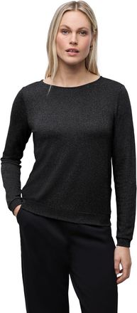 Street One Damen 3228687 Glitzer Strick-Look Shirt, Schwarz, 36