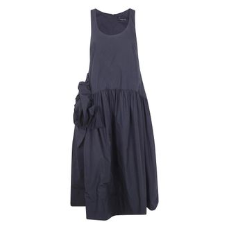 Simone Rocha Femme, Robes, Bleu, Taille: 36 FR Pressed Rosette Tapered Back Flounce Dress