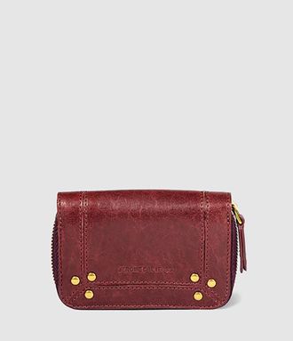Jerome Dreyfuss Porte-monnaie Henri Bubble Burgundy