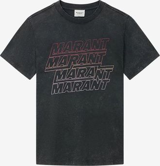 Isabel Marant Tee Shirt Zoeline - Femme - Offnoir - Taille XS - Marant &Eacute;toile