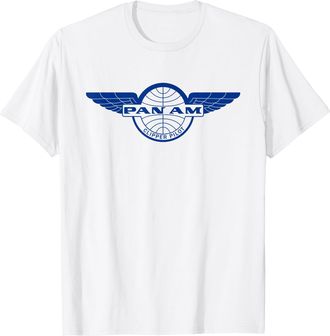 Pan Am Clipper Pilot Blaudruck T-Shirt