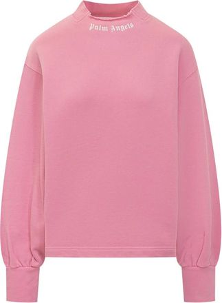 Palm Angels Femme, Sweatshirts et sweats &agrave; capuche, Rose, Taille: 34 FR SweaT-shirt en coton