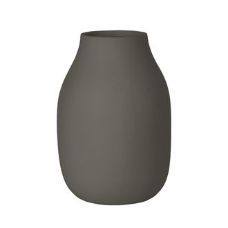 Blomus Vase -COLORA- | Keramik | Steel Gray | Gr&ouml;&szlig;e L | H 20 cm x B 14 cm x T 14 cm