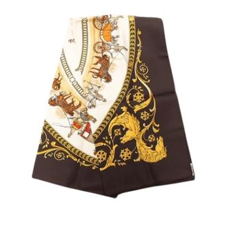 Herm&egrave;s Pre-owned La Promenade de Longchamps Scarf - Femme - Pre-owned - Brun - Taille: ONE Size