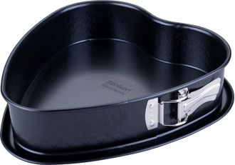 Zenker Herzspringform &Oslash;25 cm - Backform mit Herz-Pr&auml;gung, PFAS-frei, Ideal f&uuml;r Valentins- und Muttertag, Made in Germany, Schwarz