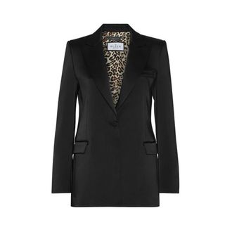 Philipp Plein Satin-Blazer mit Kristall-Totenkopf - - Jackets - Damen - Schwarzk - M