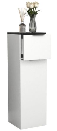 VCM Holz Midischrank | Badregal | Maße: H. 95 x B. 30 x T. 30 cm | 1 Schublade | 1 große Tür - Donali