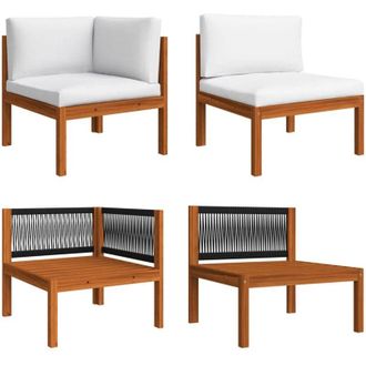vidaXL Vidaxl - Salon de jardin 2 pcs avec coussins Bois dacacia solide