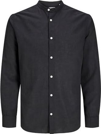 Jack & Jones Plus Size JJEBREEZE T-Shirt LS SN PLS, Noir, 5XL