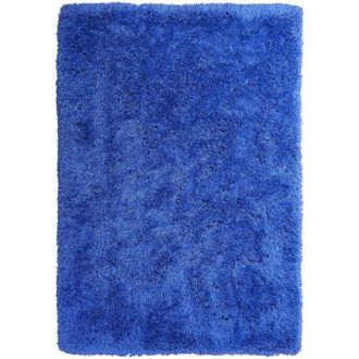 Beliani Beliani - Tapis Shaggy Poil Long Bleu en Polyester et Coton pour Chambre ou Salon au Style Scandinave 160 x 230 cm