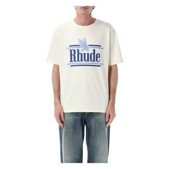 Rhude Homme, Tops, Blanc, Taille: L Rossa Tee