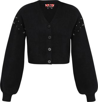 Mymo Strickjacke Frauen Schwarz