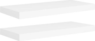 Generic Schwebendes Wandregal, 4 St&uuml;ck, MDF, Hochglanz-Wei&szlig;, Schwebendes Regal, 23/40/50/60/80/90/120 cm, Wandregal f&uuml;r Wohnzimmer/Arbeitszimmer/Bad/K&uuml;che (60