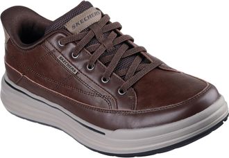 Skechers Sterling Hansel Herren-Sneaker, Schokoladenleder, Synthetik, 41 EU