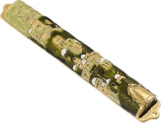 SOLUSTRE Mezuzah Türschild mit Segensschriftrolle Robuste Judaica Wohnraumdekoration Langlebige Segen Dekor Verzierung für Haustür Stilvolles Religiöses Schmuc